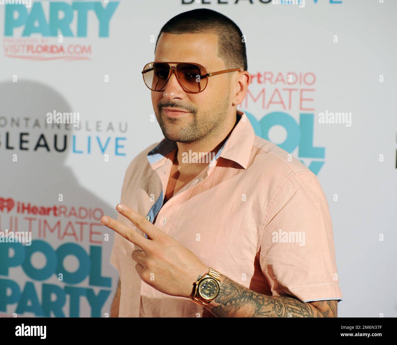 DJ Prostyle arrives at the iHeartRadio Ultimate Pool Party at the ...