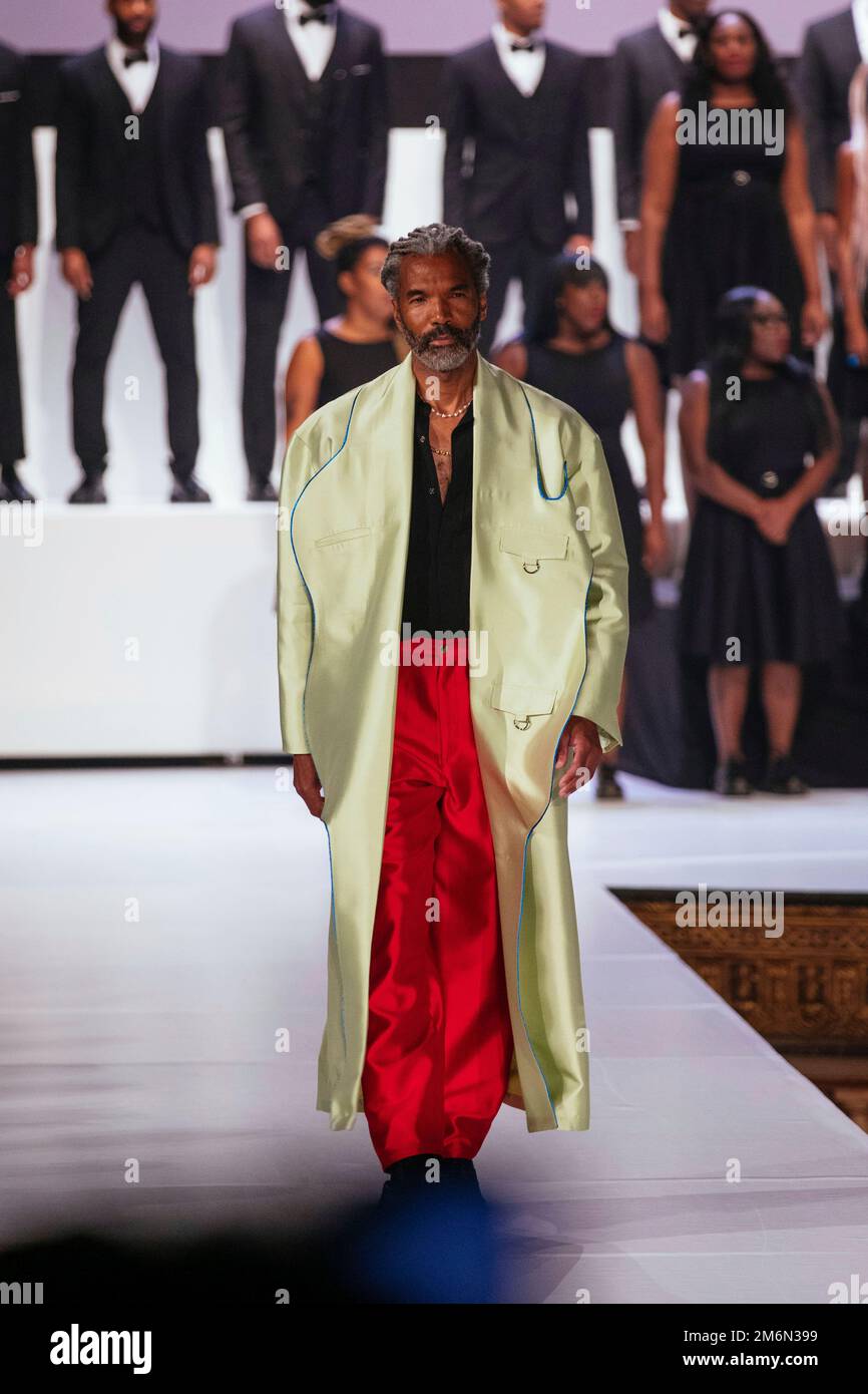 The Pyer Moss collection is modeled during Fashion Week, Sunday, Sept ...