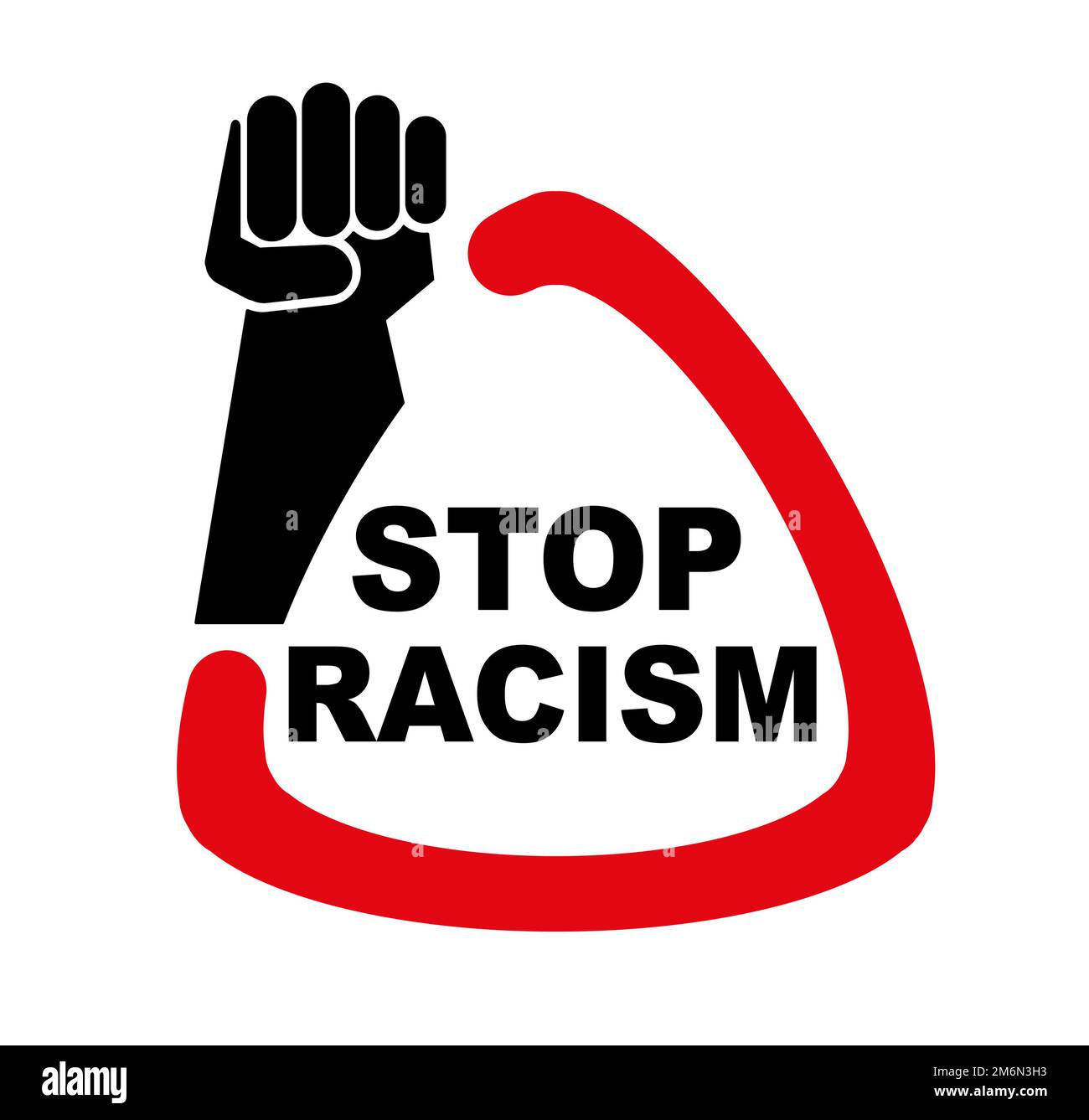 stop racism sign on white background Stock Vector Image & Art - Alamy