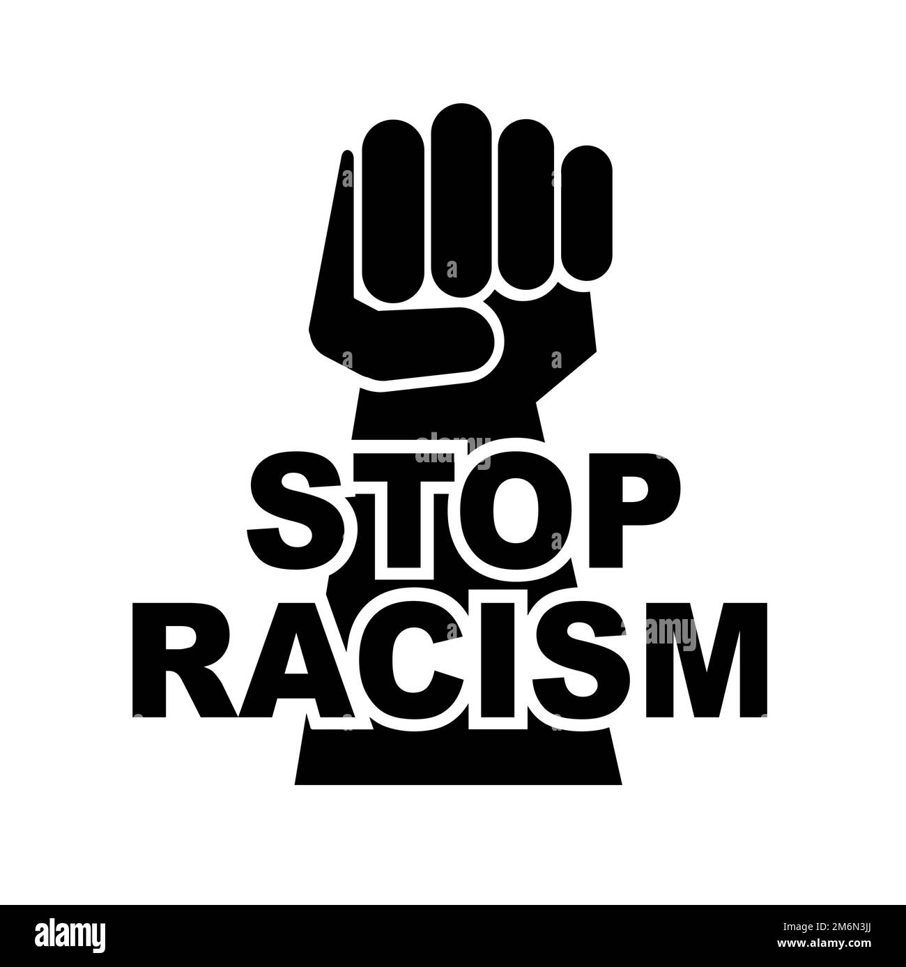 stop racism sign on white background Stock Vector Image & Art - Alamy