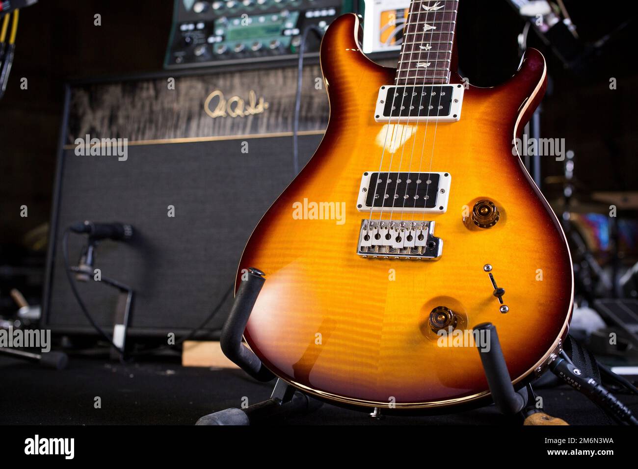 Jakko Jakszyk's PRS guitar photographed at Elstree Studios, London ...