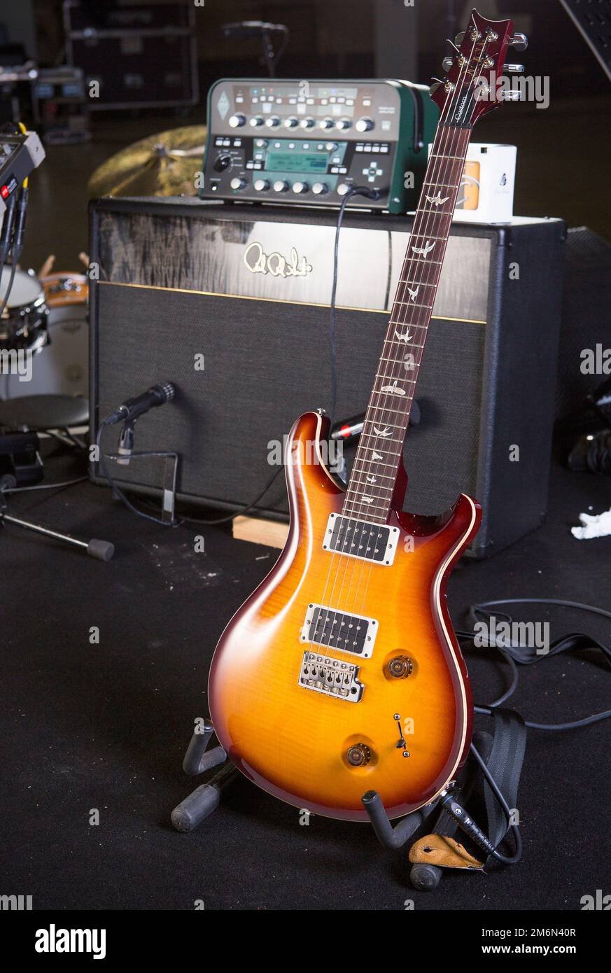 Jakko Jakszyk guitar setup photographed at Elstree Studios, London ...