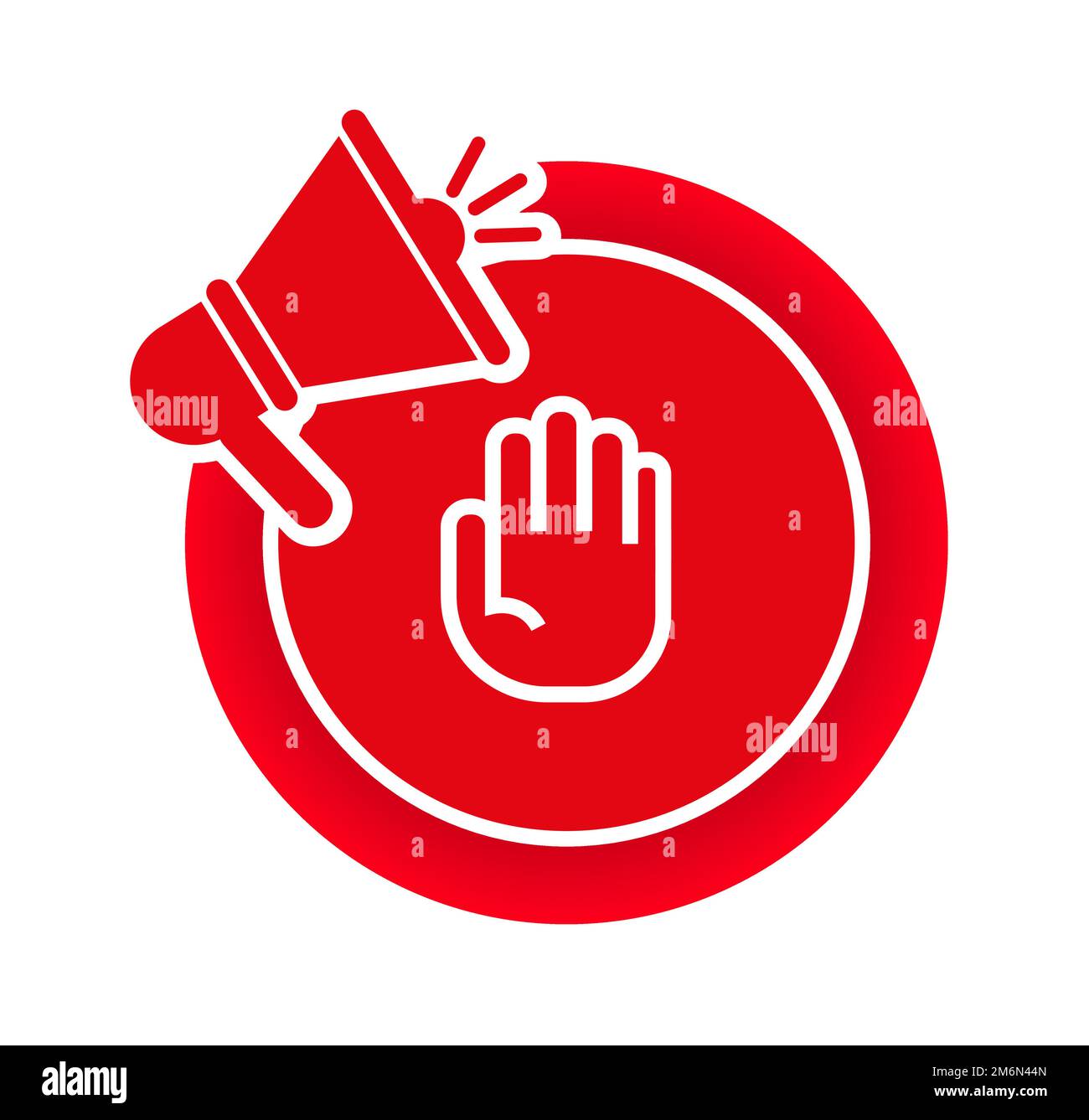 stop sign on white background. Vector icon Stock Vector Image & Art - Alamy