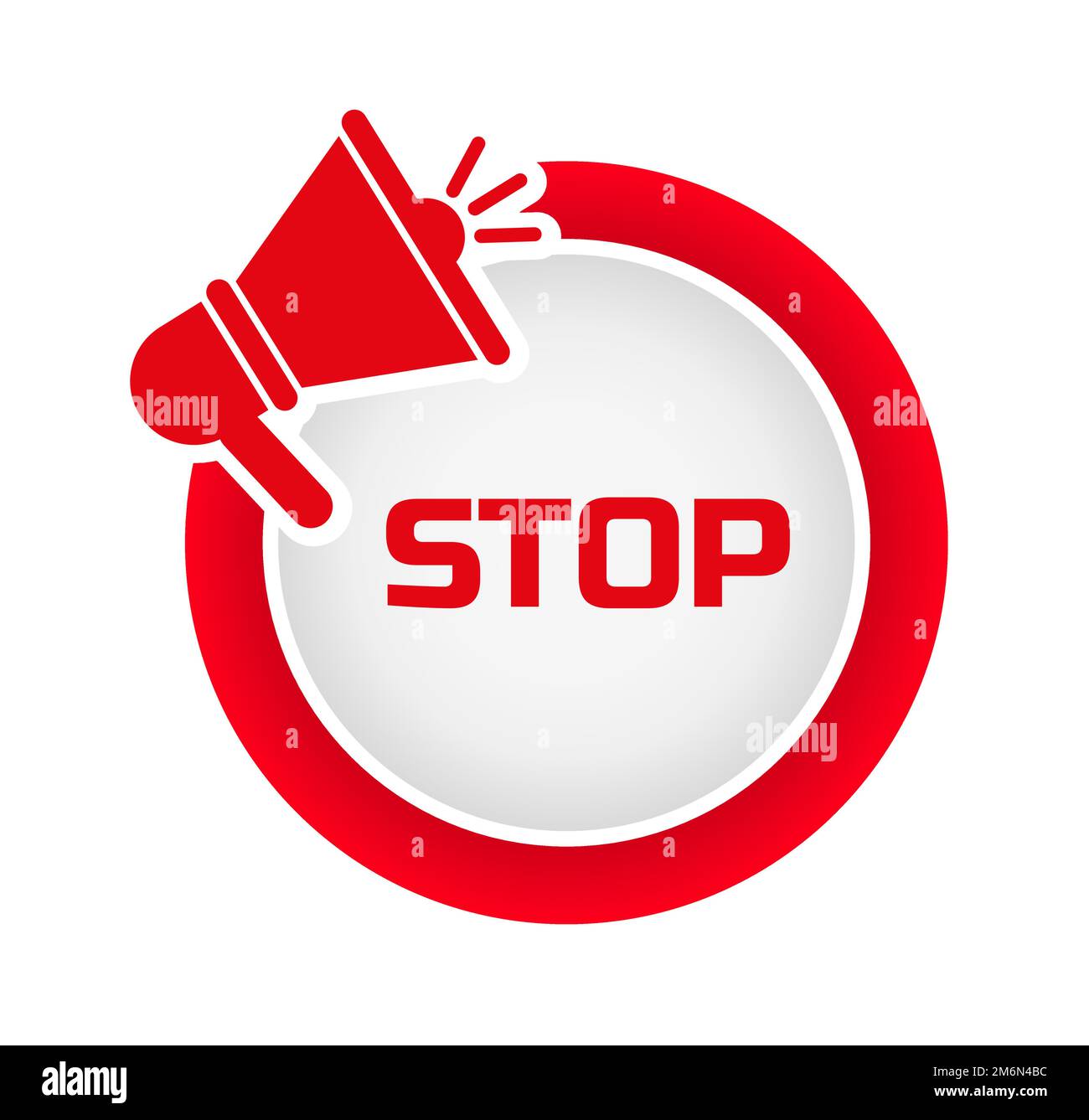 stop sign on white background. Vector icon Stock Vector Image & Art - Alamy