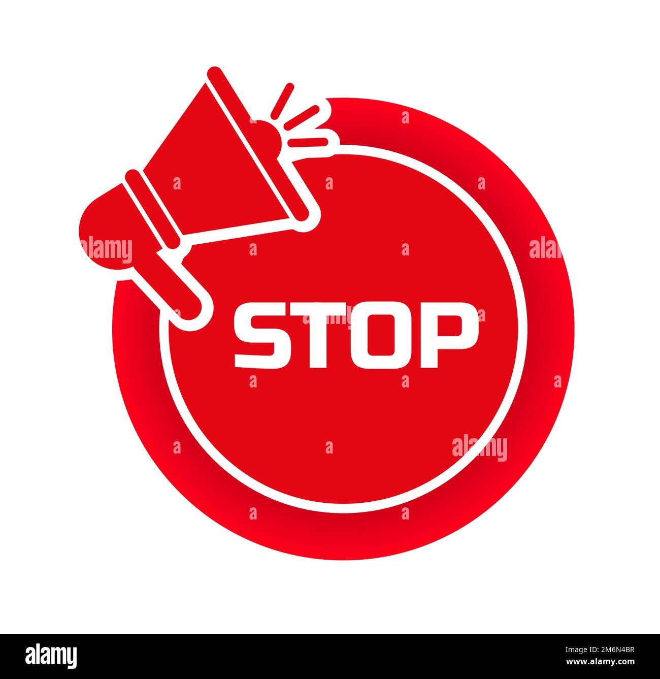 stop sign on white background. Vector icon Stock Vector Image & Art - Alamy