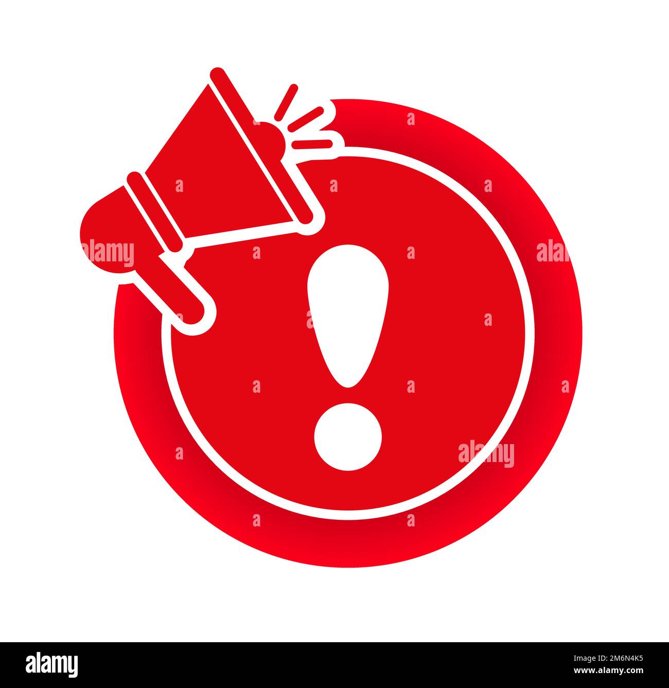 attention sign on white background. Vector icon Stock Vector Image ...