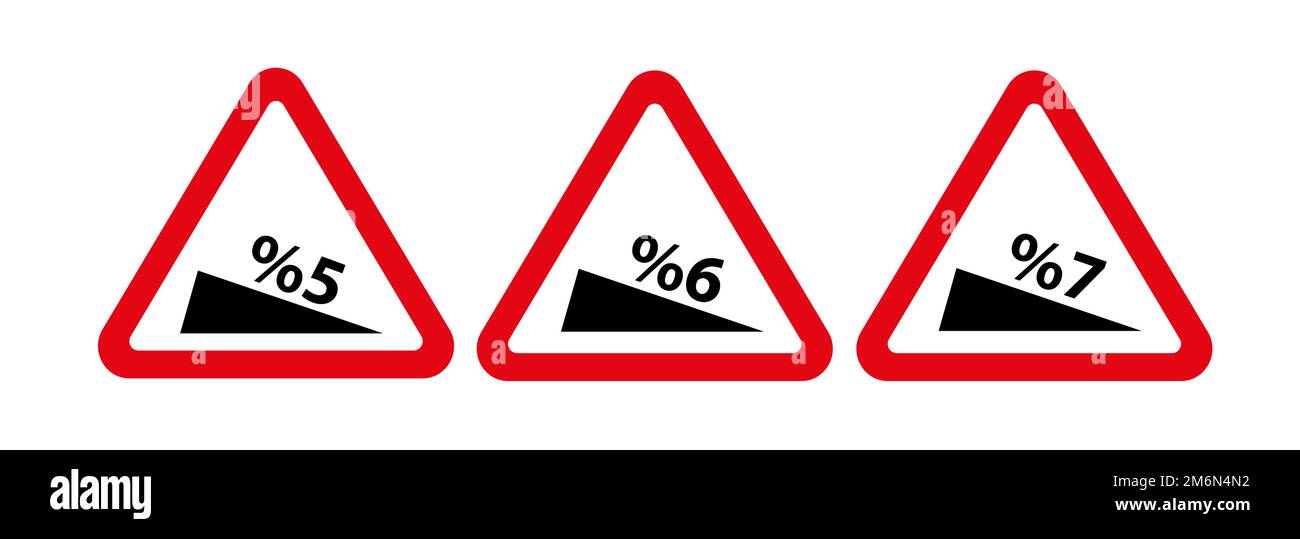 downgrade ahead sign on white background Stock Vector Image & Art - Alamy