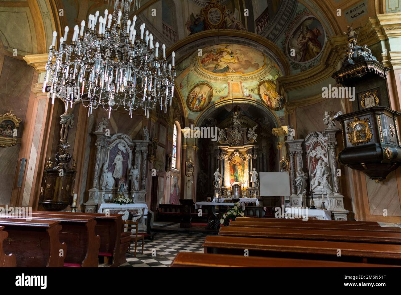 Zagreb Croatia church interior Stock Photo - Alamy