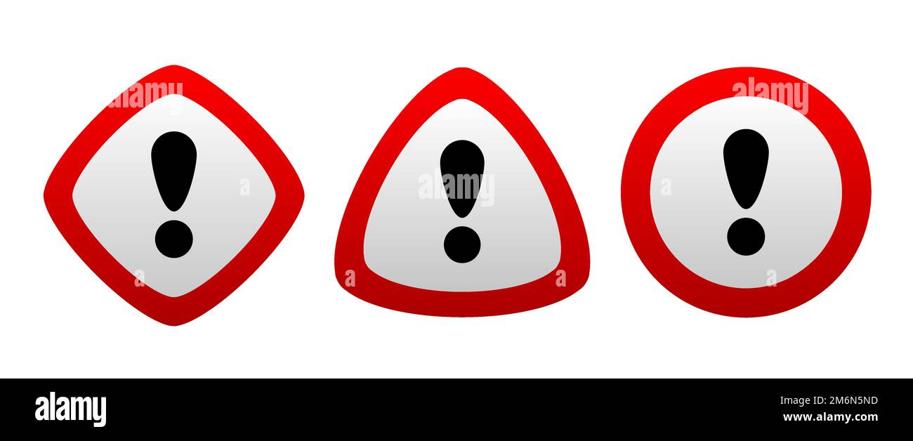 attention sign on white background. Vector icon Stock Vector Image ...