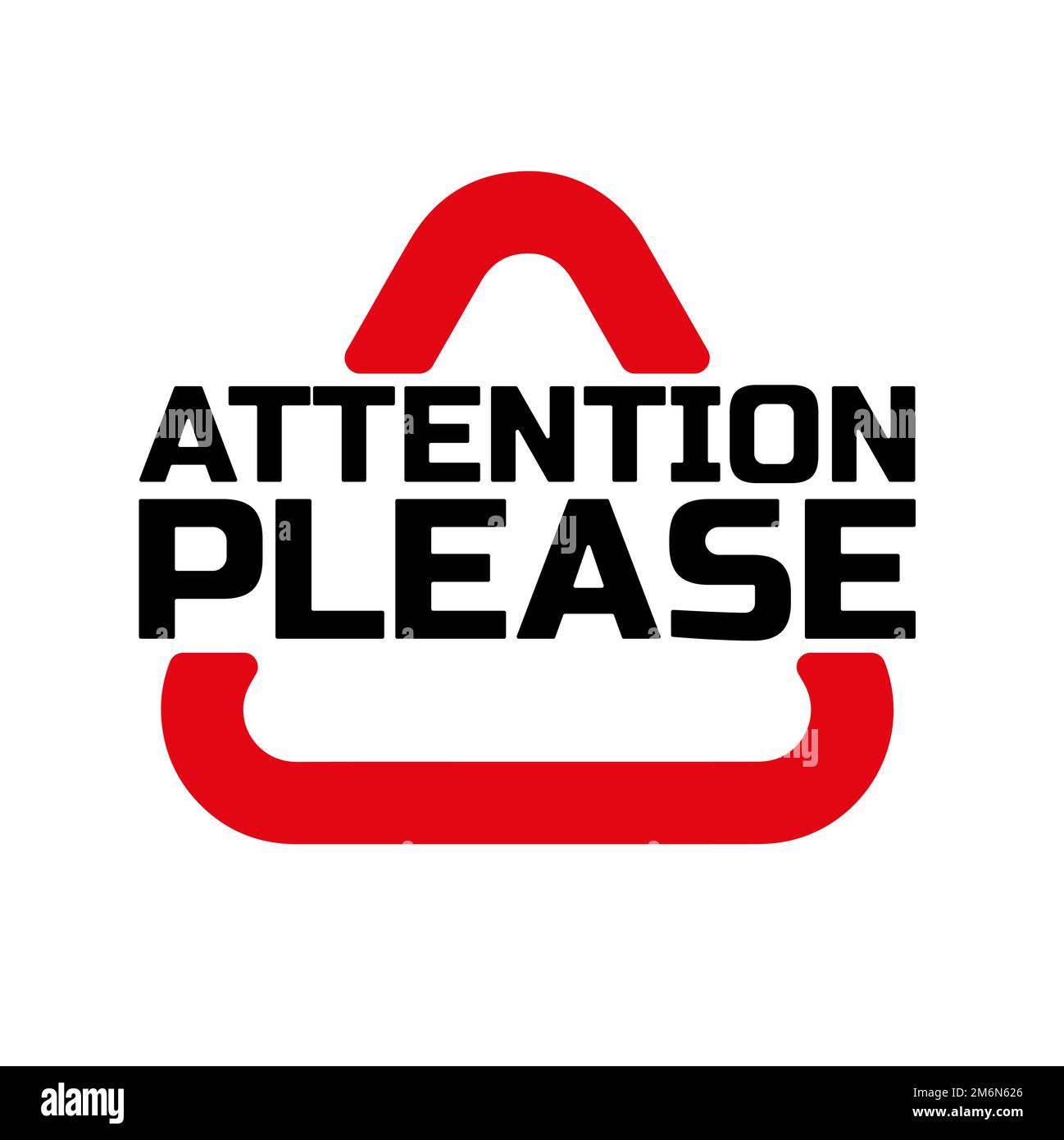 attention please sign on white background Stock Vector Image & Art - Alamy