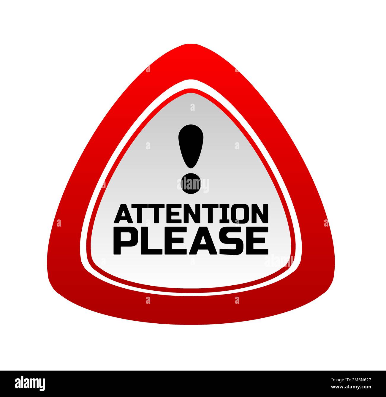 attention please sign on white background Stock Vector Image & Art - Alamy