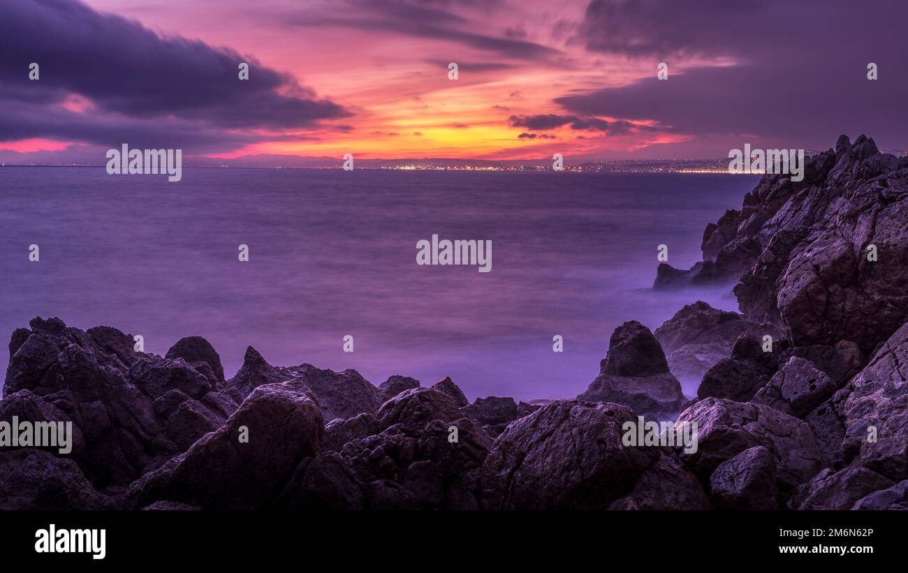 Seascape around Cap Ferrat on the French Riviera Stock Photo - Alamy