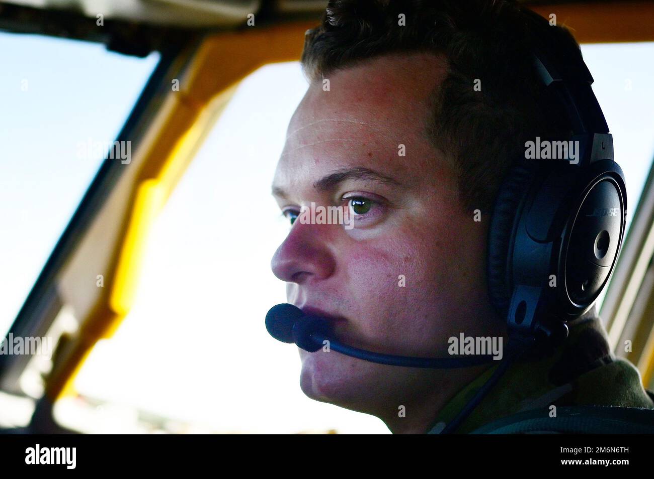 U.S. Air Force 1st Lt. Tim Germann, KC-135 pilot assigned to the 50th ...