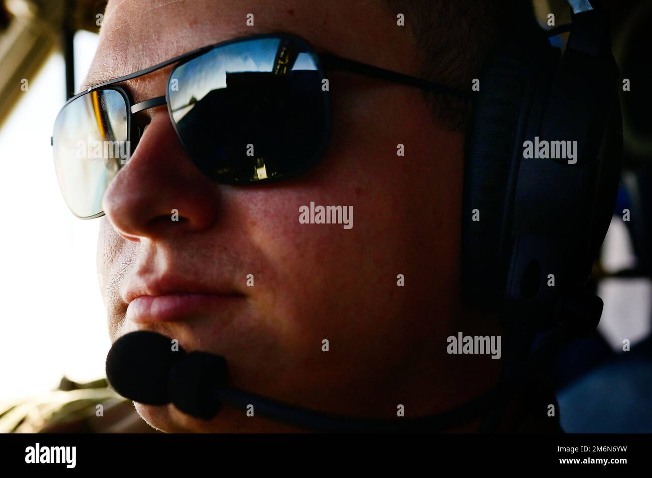U.S. Air Force 1st Lt. Tim Germann, KC-135 pilot assigned to the 50th ...
