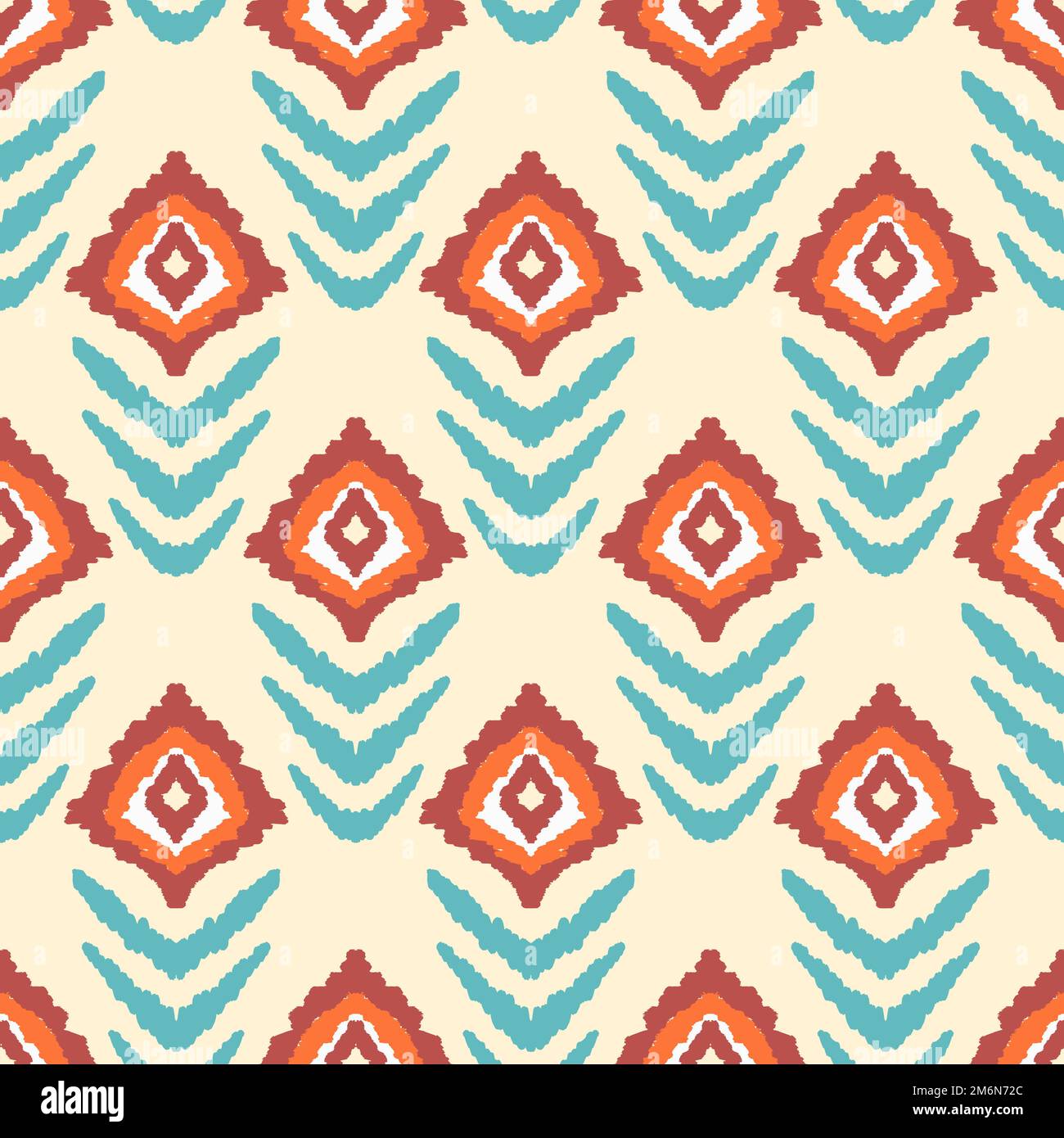 Tribal Ikat Vector Chevron Indian Seamless Pattern Stock Vector Image ...