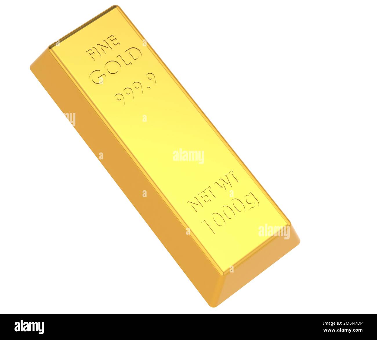 Gold bar isolated on white background Stock Photo - Alamy