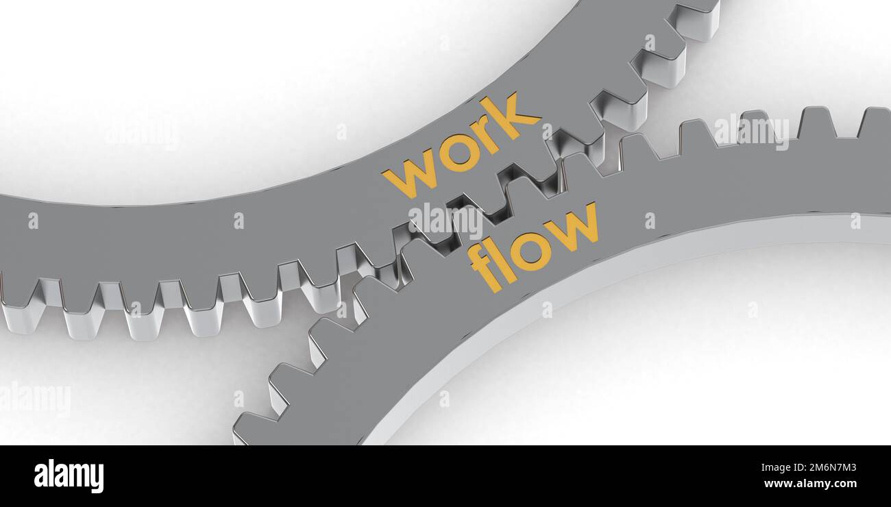 Process gears concept 3d hi-res stock photography and images - Alamy