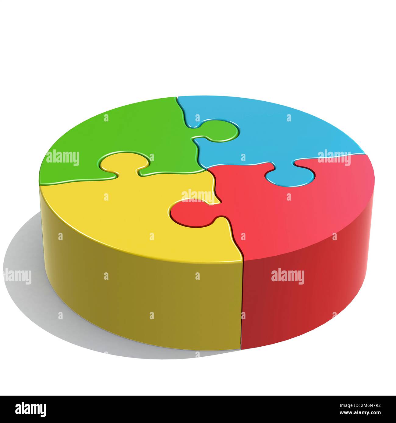 Colorful round puzzle isolated on white background Stock Photo - Alamy
