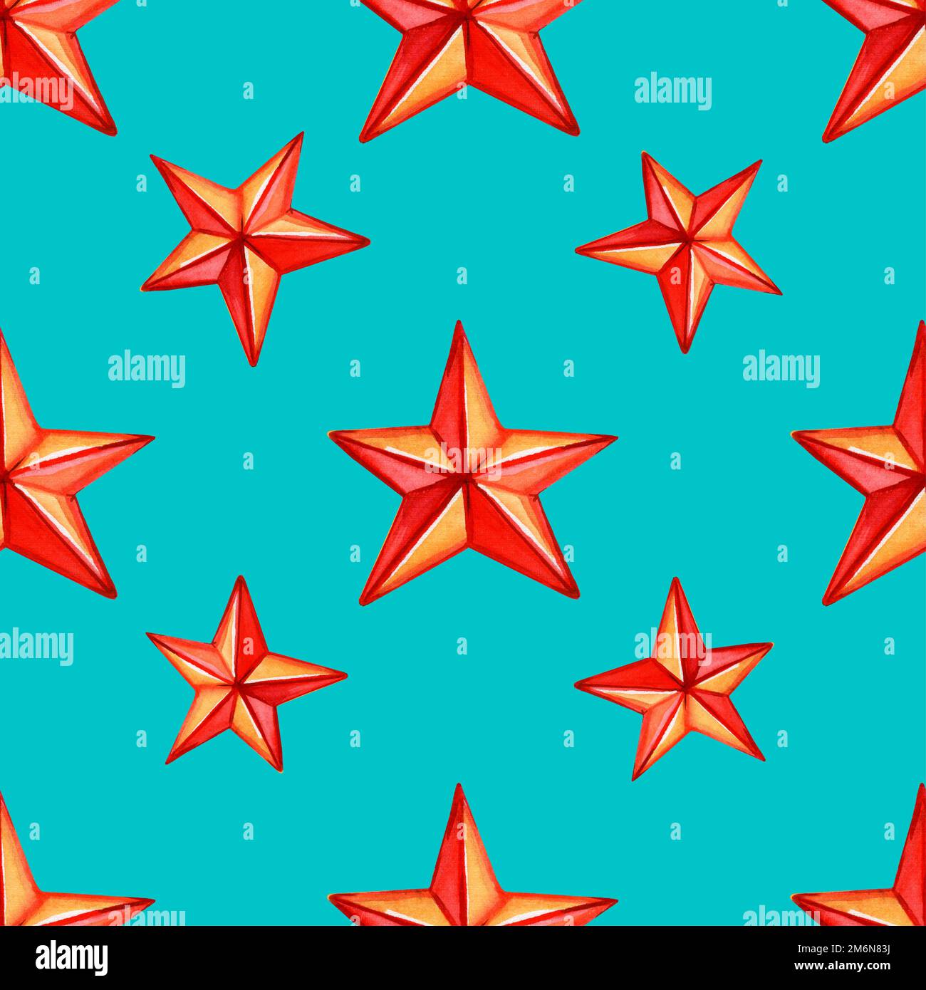 Seamless watercolor stars pattern hi-res stock photography and images ...