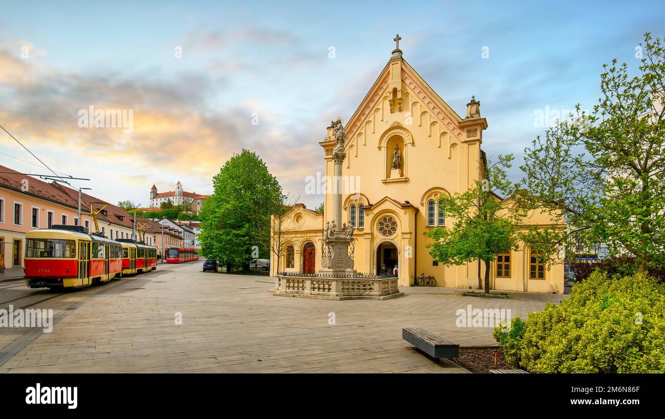 Bratislava, Slovakia. Church of St. Stephan of Hungary and the ...