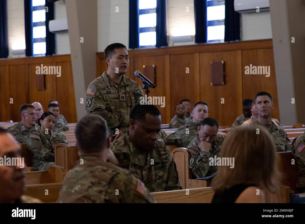Cpt. David Rhee, a chaplain from 516th Signal Brigade, 311th Signal ...