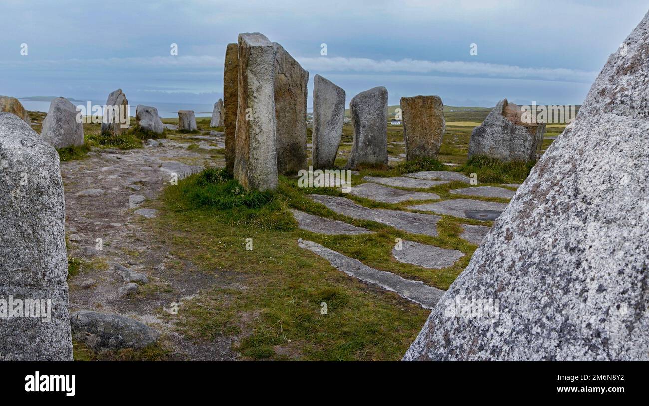 The historic megalith site of Tobar Dherbhile on the Mullet Peninsula ...