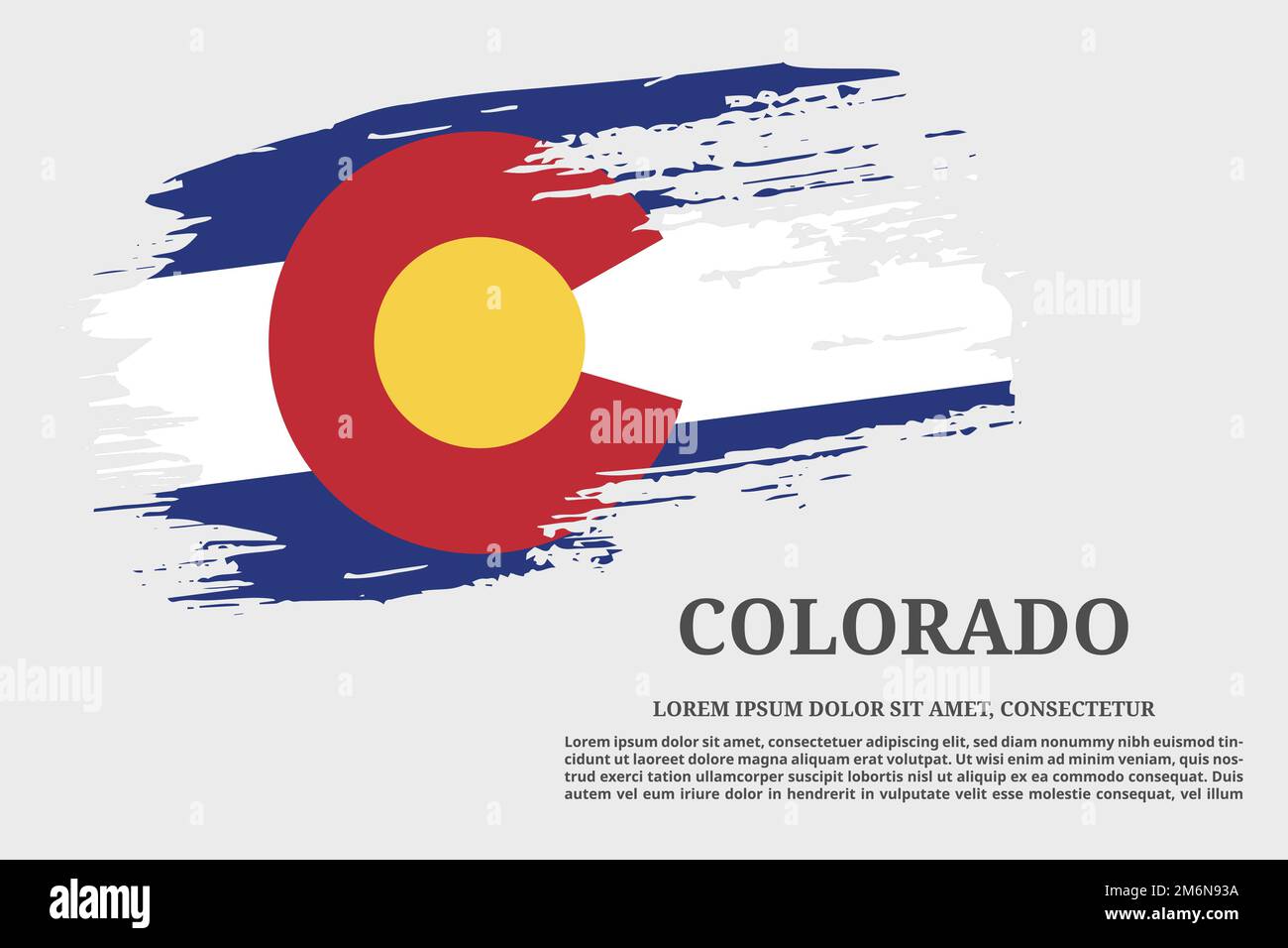 Colorado US flag grunge brush and text poster, vector Stock Vector ...