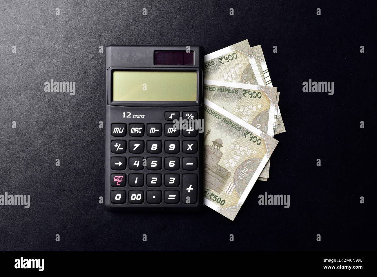 Indian rupees with calculator, rupees calculation concept Stock Photo ...