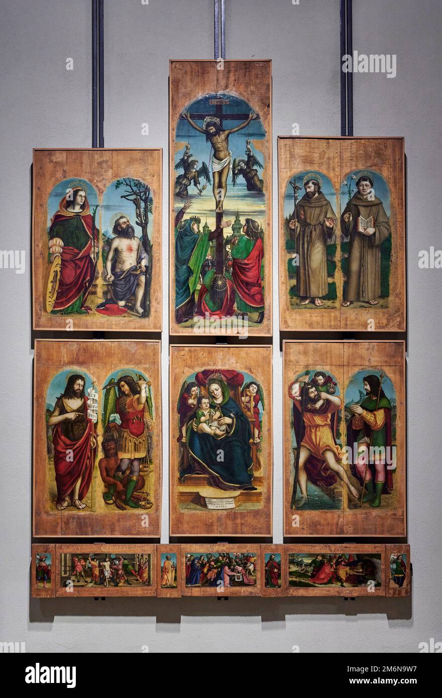 Polittico di Bosto, Crocifissione, S. Caterina d’ Alessandria, S ...