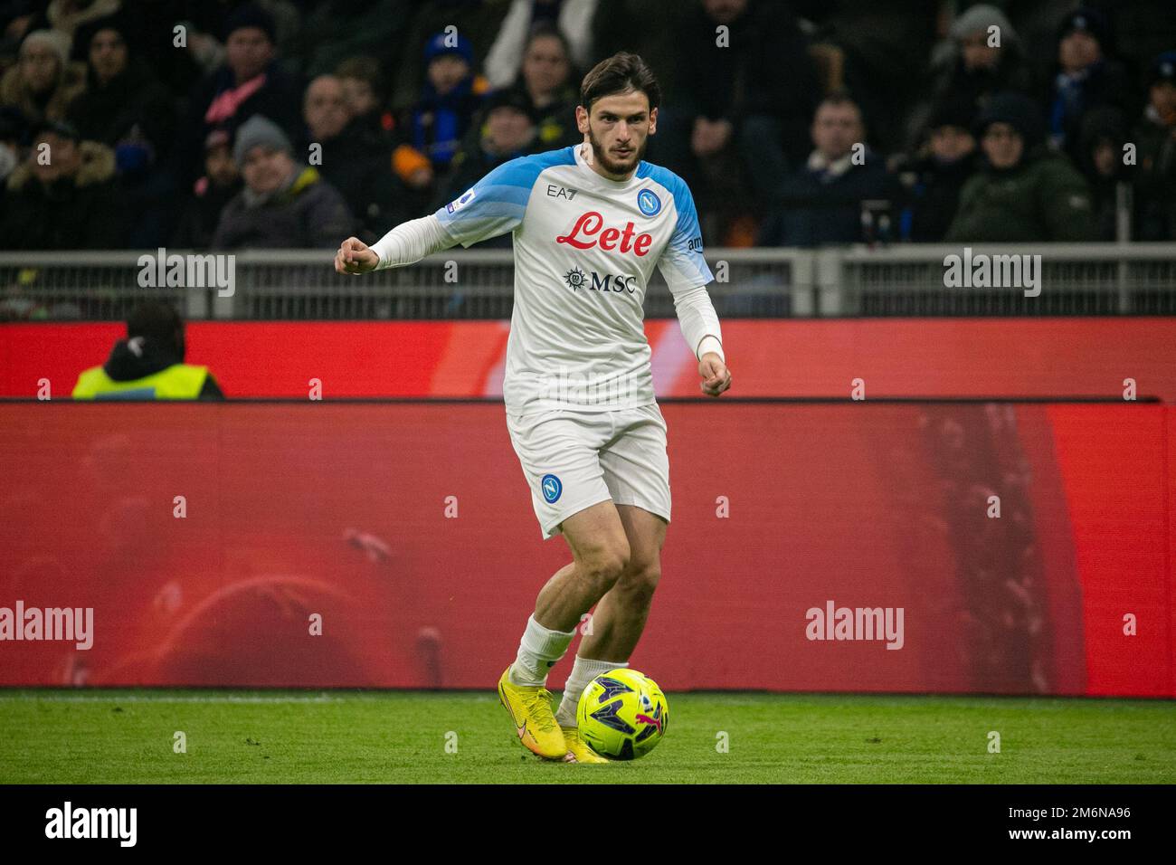 Milan, Italy - january 4 2023 - Inter vs Napoli serie A - kvaratskhelia ...