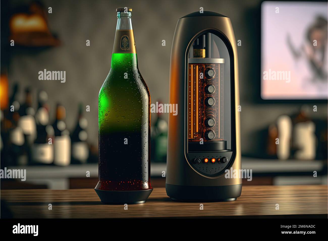 a smart intelligent drink maker bottle of the future generative ai ...