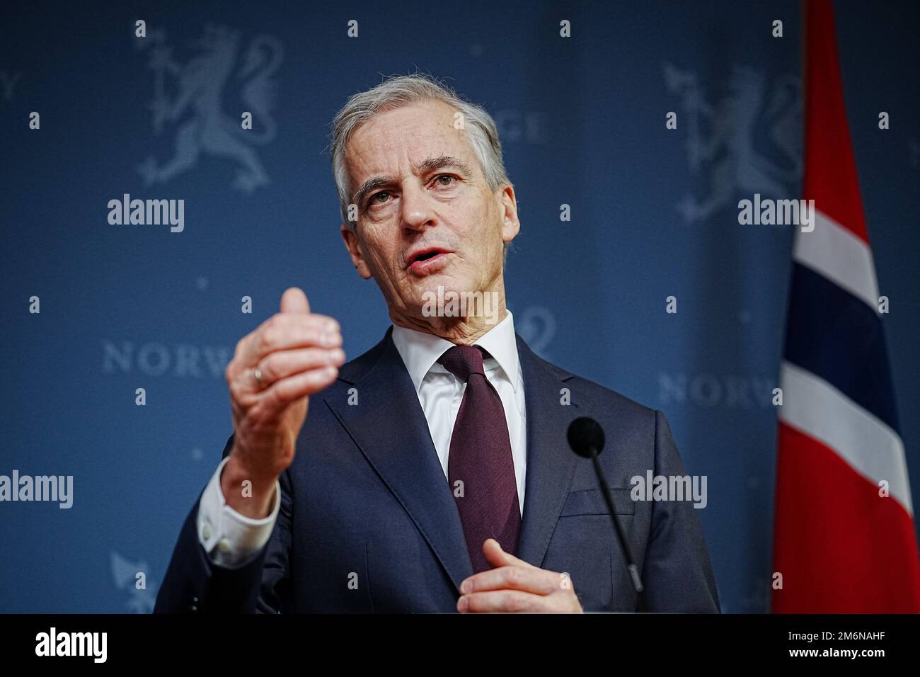 05 January 2023, Norway, Oslo: Jonas Gahr Støre, Prime Minister of ...
