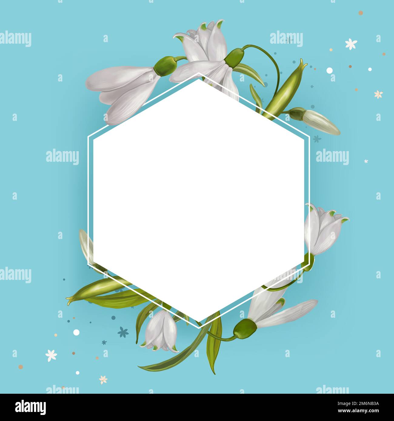 Blank floral frame design vector Stock Vector Image & Art - Alamy