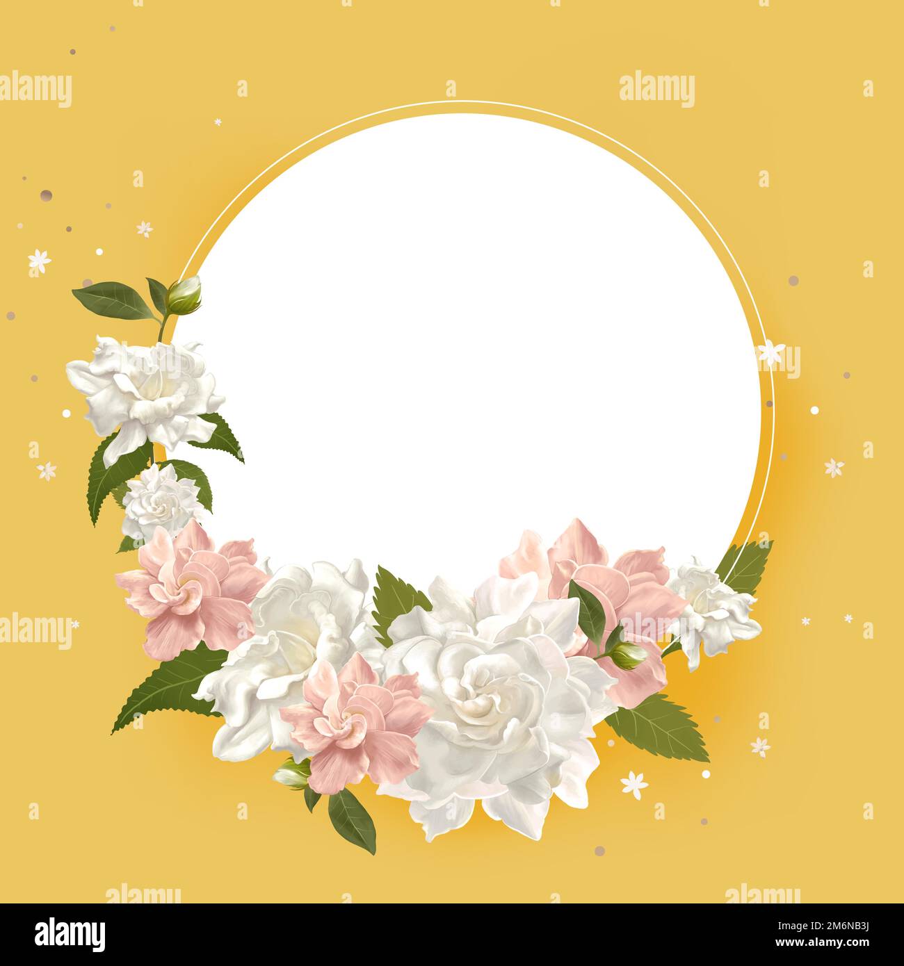 Blank floral frame design vector Stock Vector Image & Art - Alamy