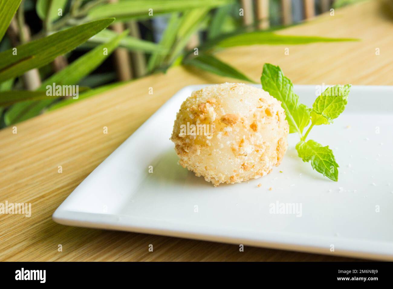 Mochi is a Japanese cake made from mochigome, a small glutinous grain ...