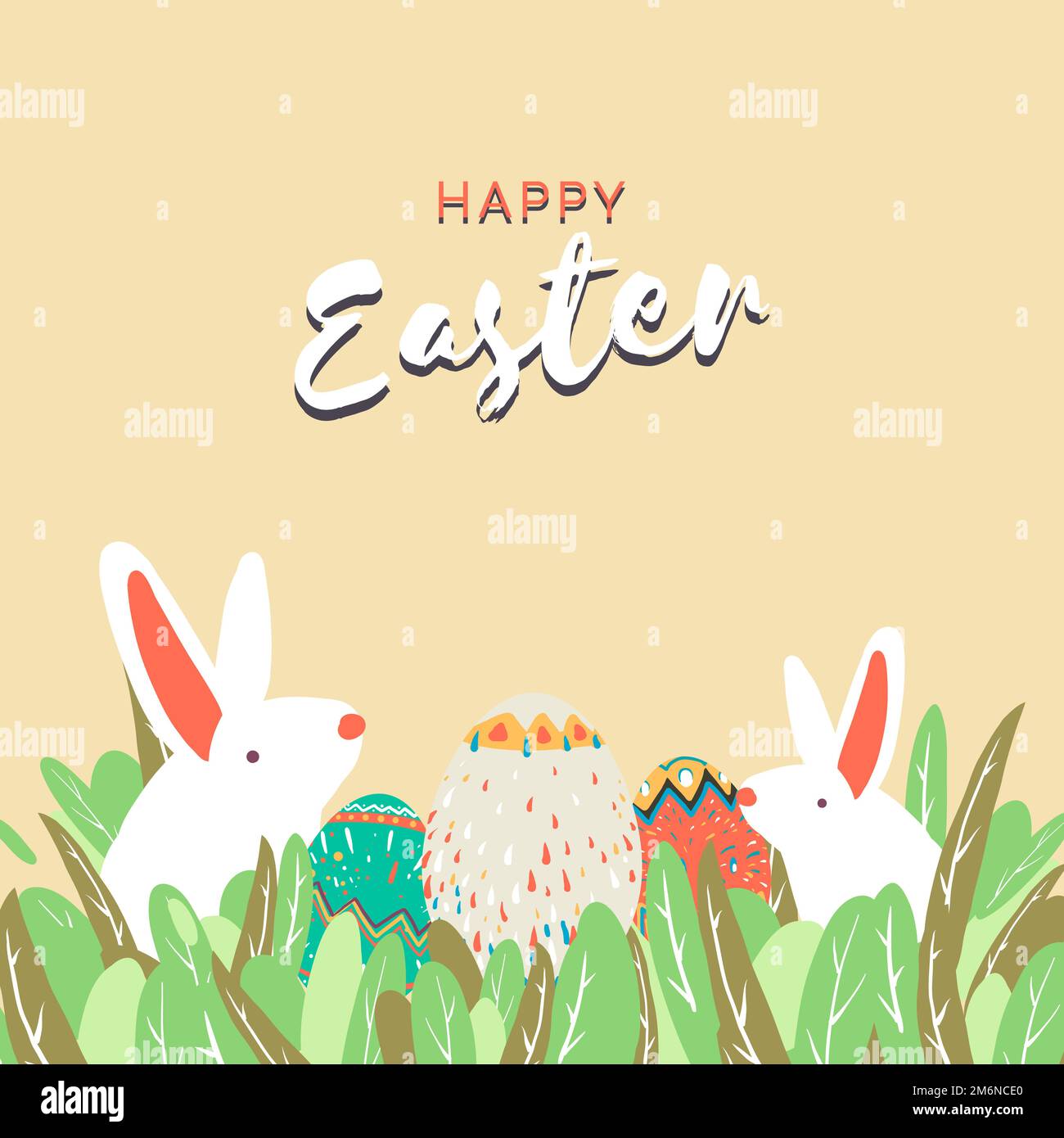 Easter eggs hunt festival background vector Stock Vector Image & Art ...