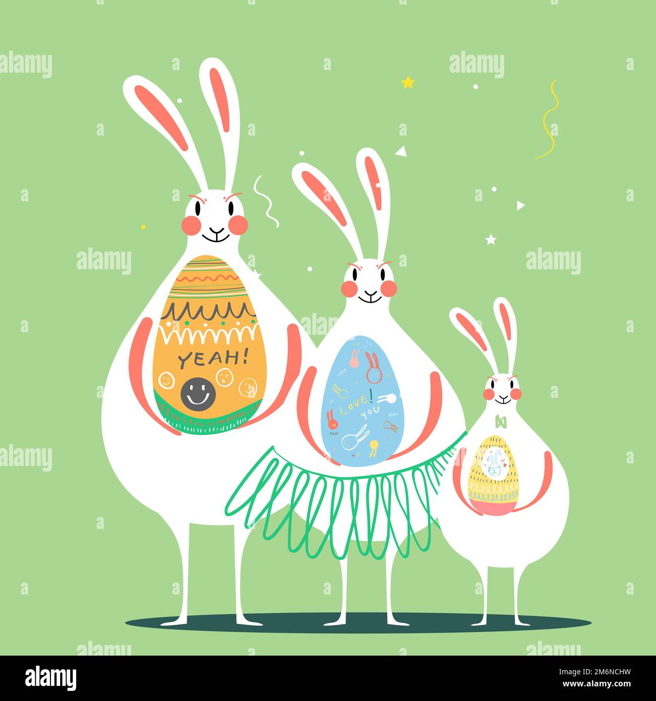 Green easter holidays decoration Stock Vector Images - Alamy