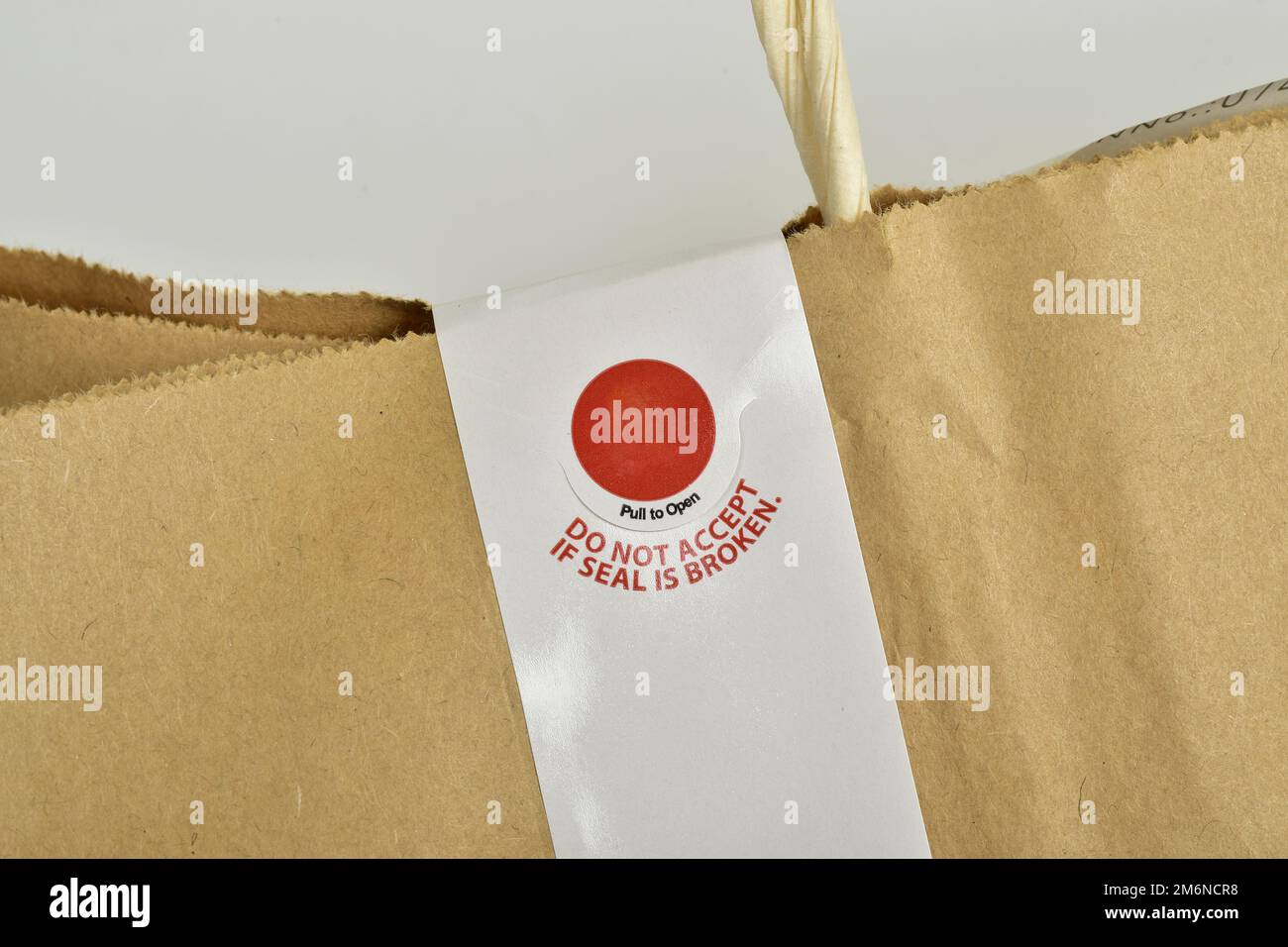 Do not accept if seal is broken Stock Photo - Alamy
