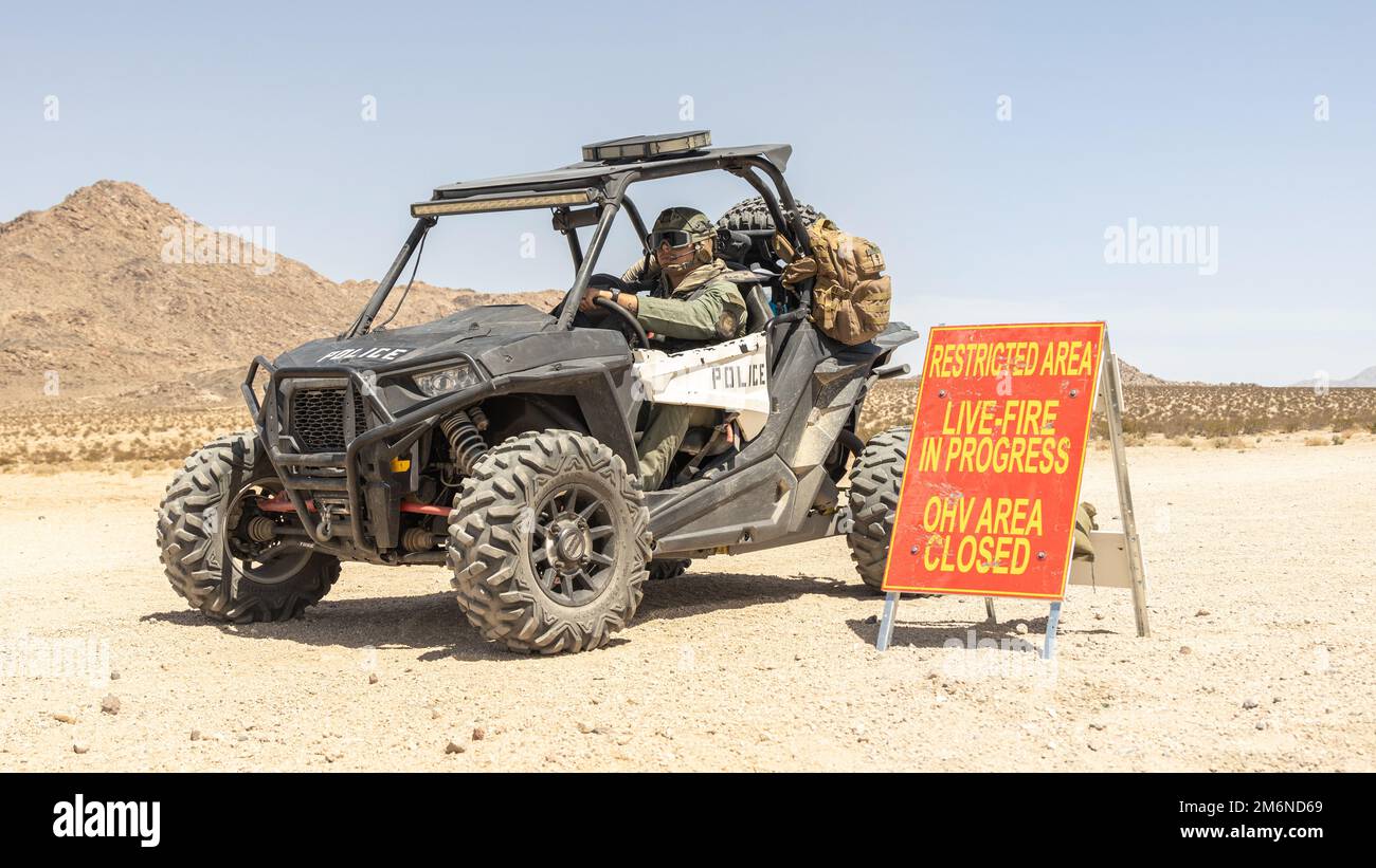 U.S. Marine Corps Cpl. Ethan Davenport, a team leader with Range Patrol ...