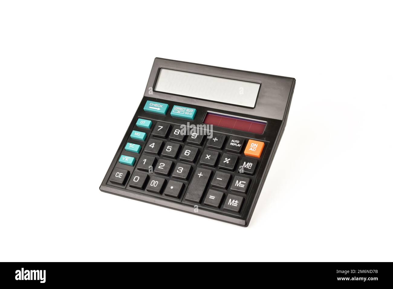 Modern calculator on white background with clipping path Stock Photo ...