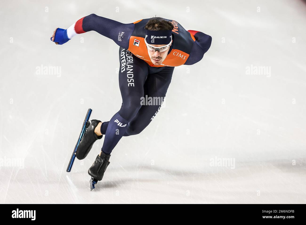 HAMAR - Hein Otterspeer during a training in the Vikingskipet ice ...