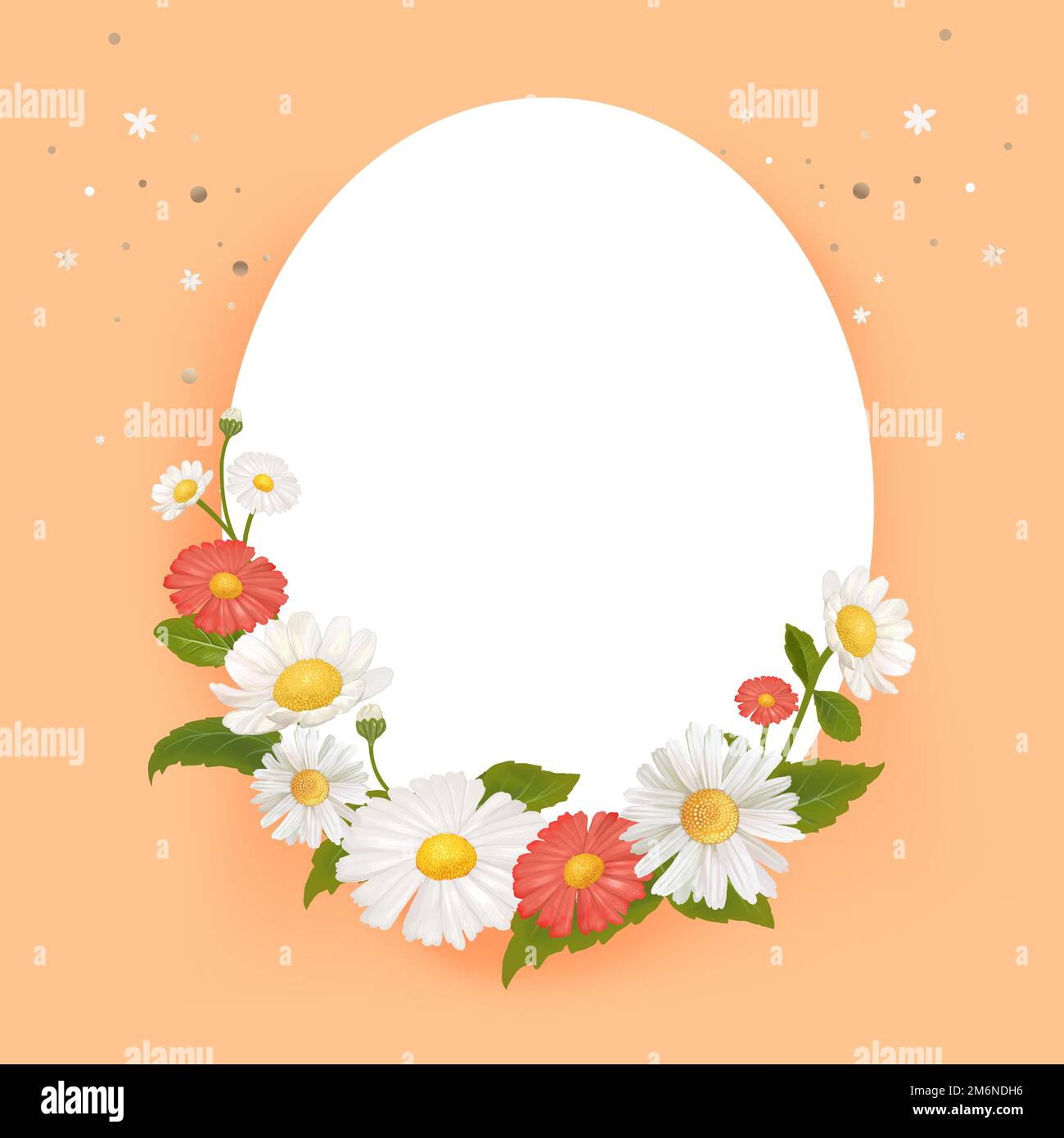 Blank floral frame design vector Stock Vector Image & Art - Alamy