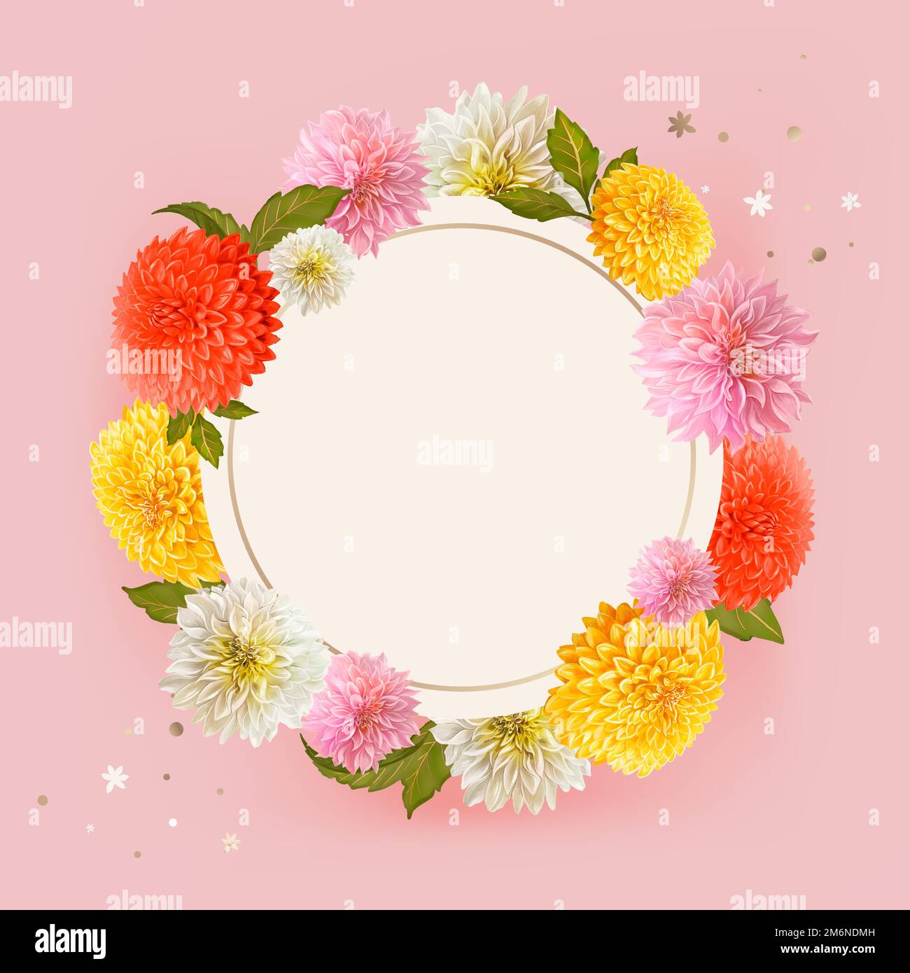 Blank floral frame design vector Stock Vector Image & Art - Alamy