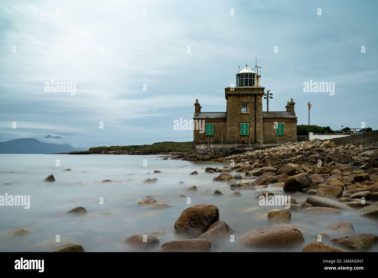 View of the historic 19th-century Blacksod Lighthouse on the Mullet ...
