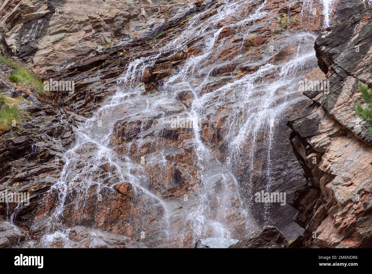 Close-up contrast shot of granite rocks texture of various shades of ...