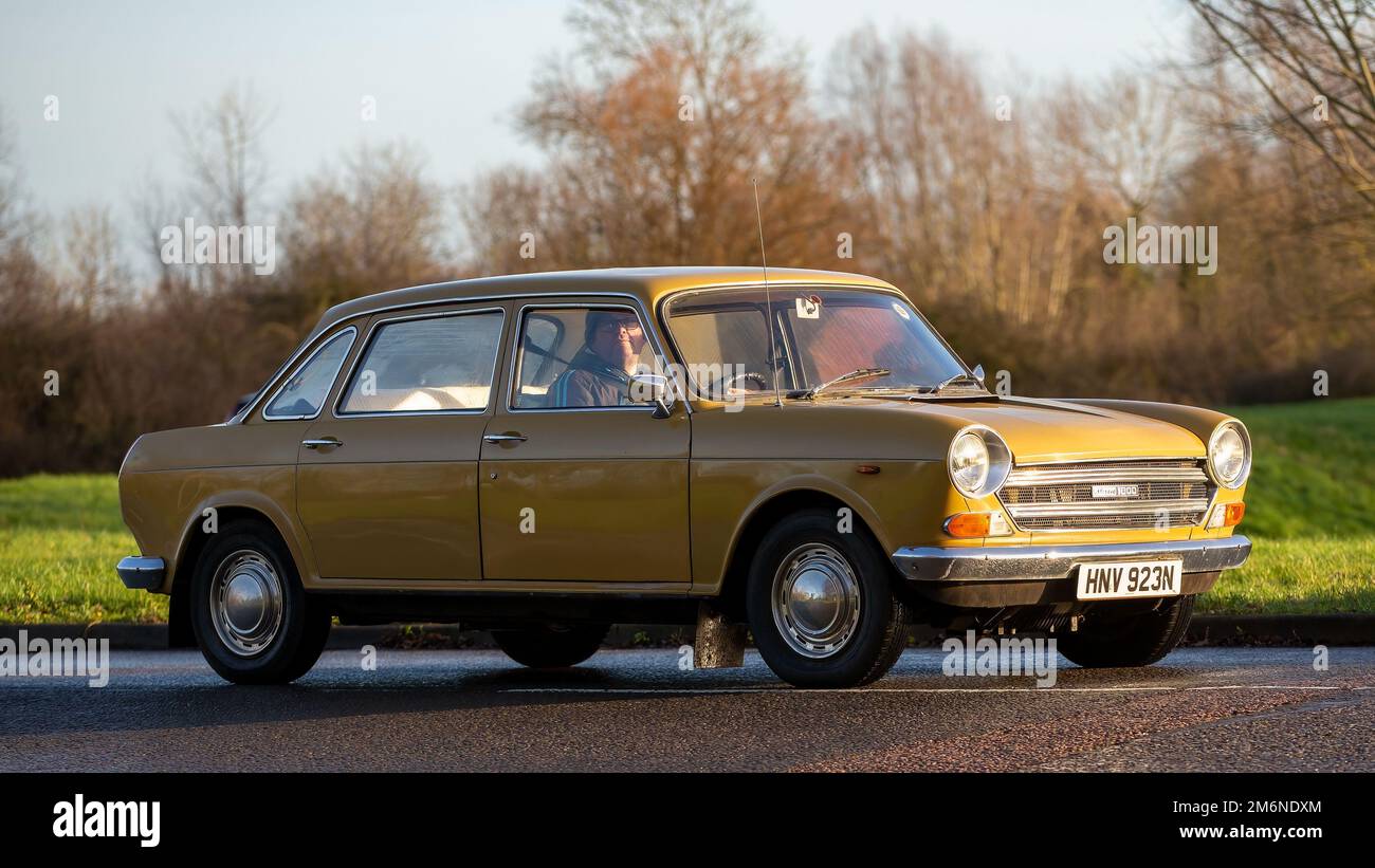 1975 gold Morris 1800 classic car Stock Photo - Alamy