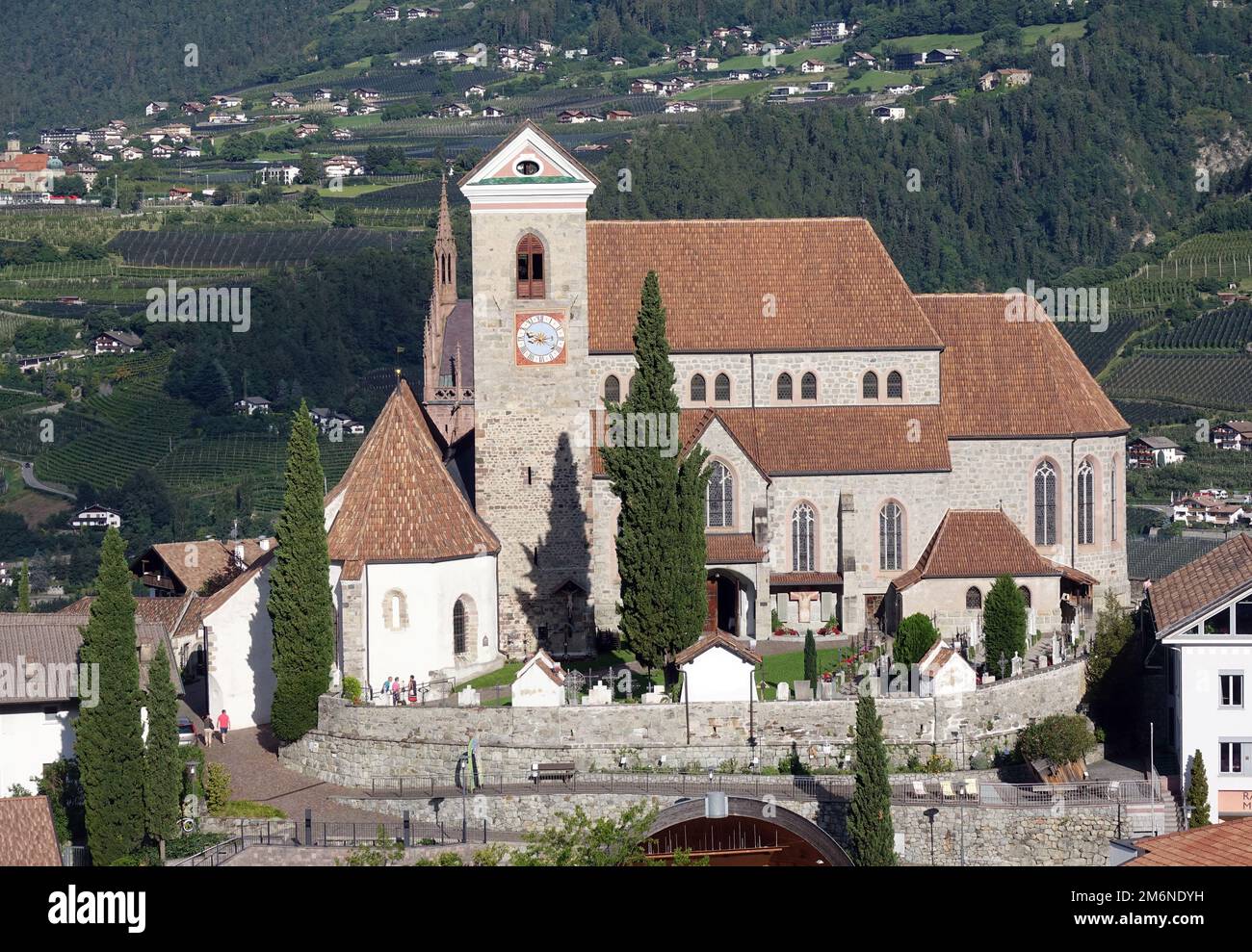 Parish Church of the Assumption in Schenna Stock Photo - Alamy