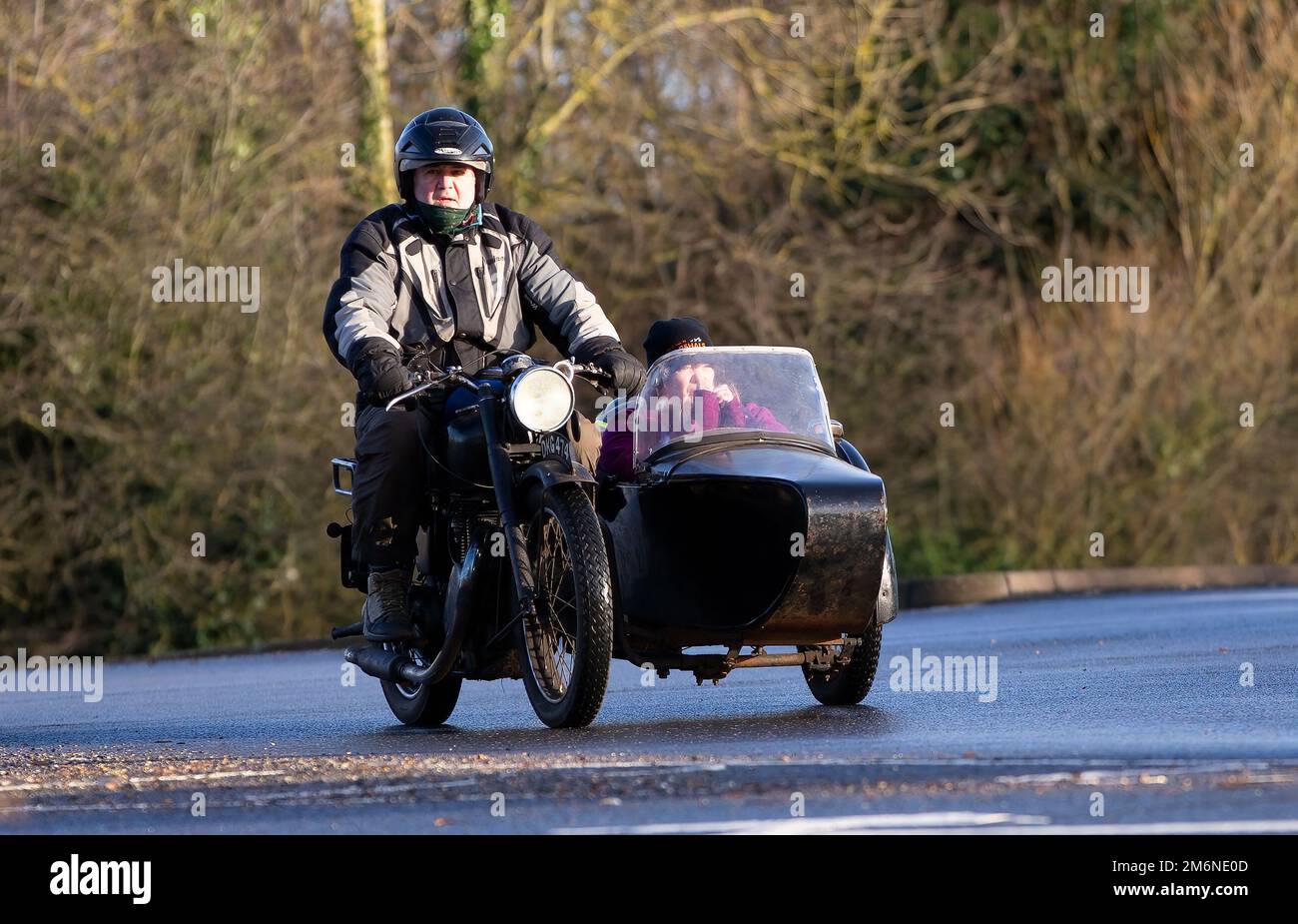 1947 classic AJS motorcycle and sidecar Stock Photo - Alamy