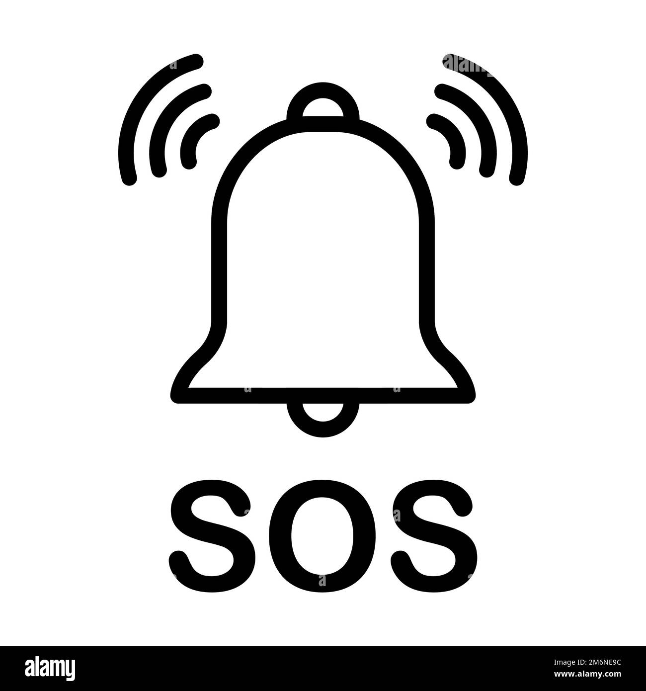 SOS bell icon vector emergency alarm help symbol for graphic design, logo, website, social media ...