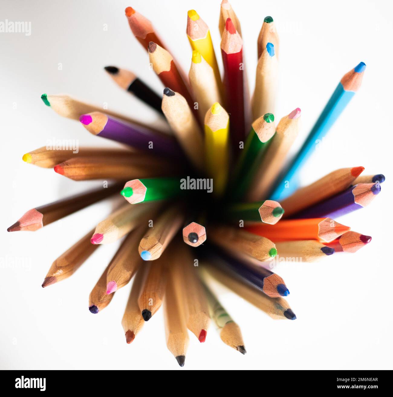 Colored pencils back to school Stock Photo - Alamy
